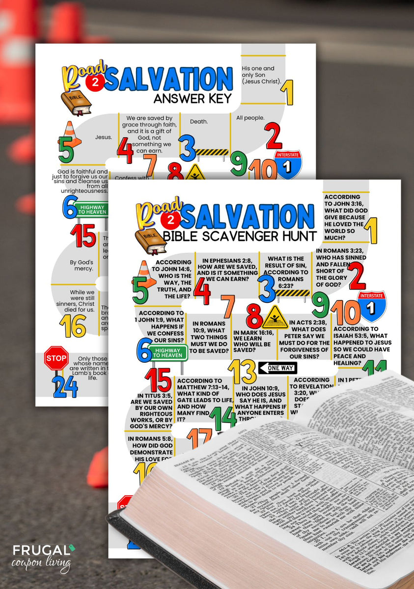 Road to Salvation Bible Scavenger Hunt with the Message of Salvation ...