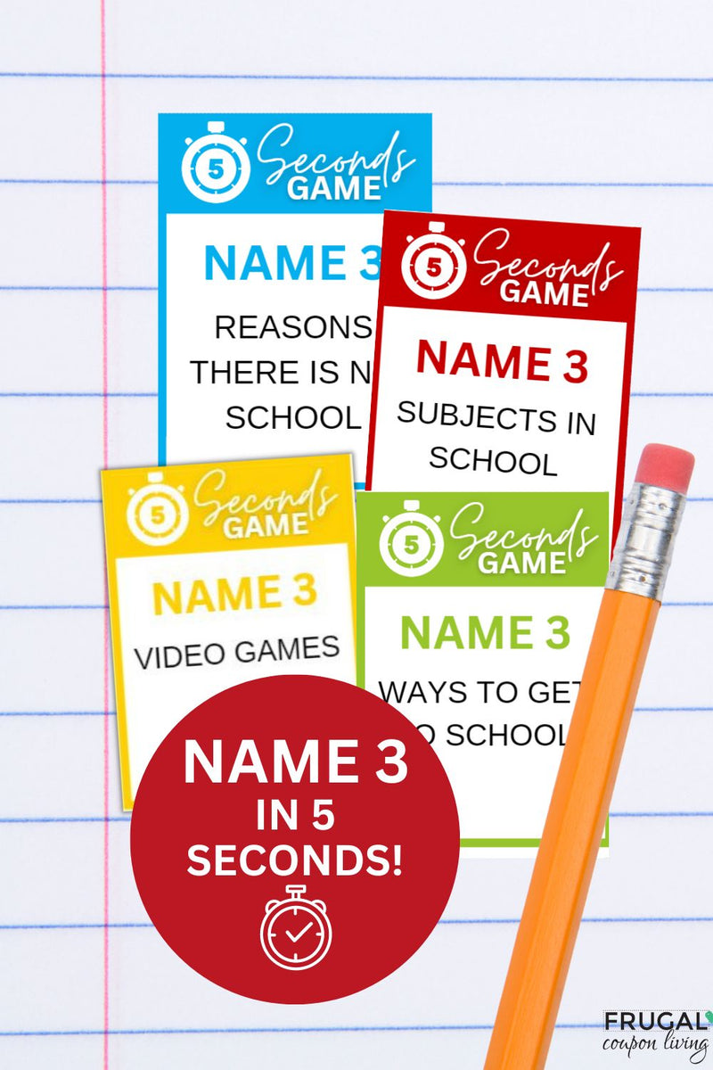 5 Second Back to School Game for Kids – Frugal Coupon Living