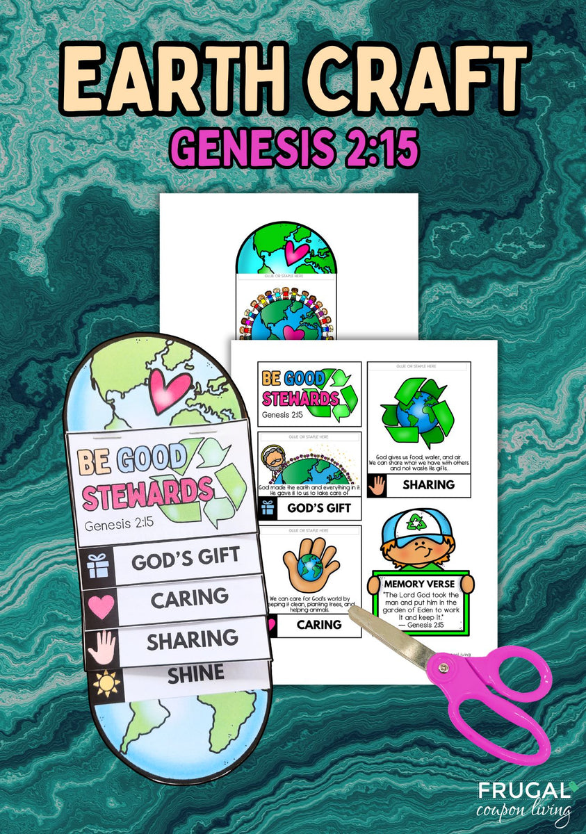 Be a Good Steward Christian Earth Day Flipbook Craft - Genesis 2:15 ...