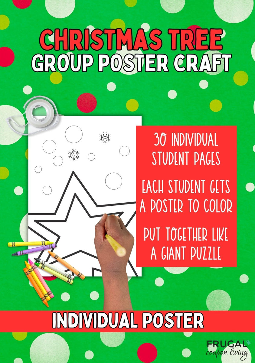 Christmas Tree Collaborative Coloring Poster – Frugal Coupon Living