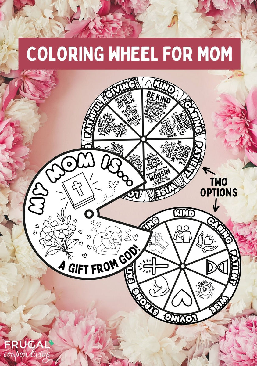 Christian Mother's Day Spinner Wheel Godly Attributes of Mom Printable ...