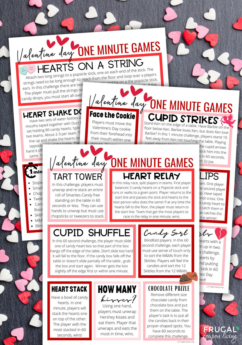 Valentine Party Game Bundle - Scavenger Hunt, Games & More – Frugal ...