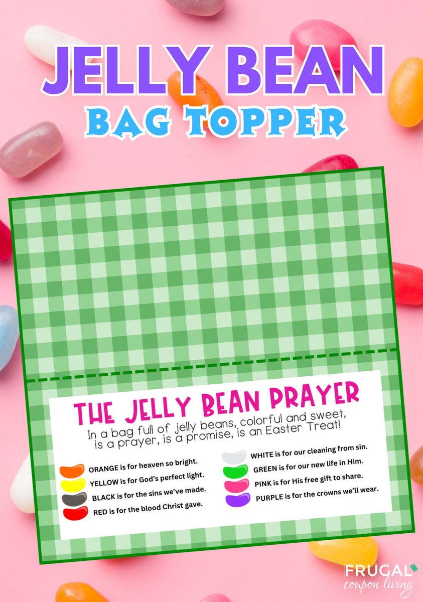 Christian Easter Gift Bag Topper - The Jelly Bean Prayer Printable ...