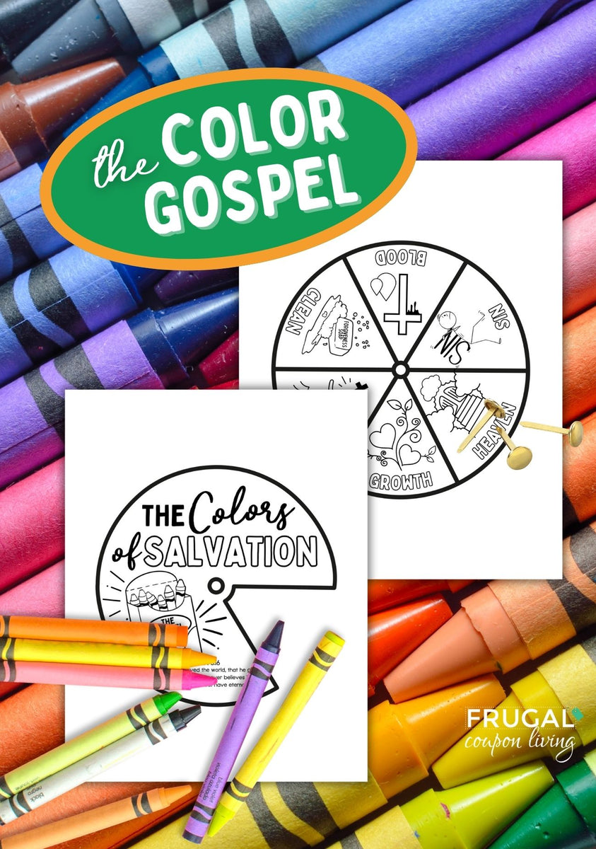The Gospel of Salvation Coloring Wheel Craft for Kids – Frugal Coupon ...