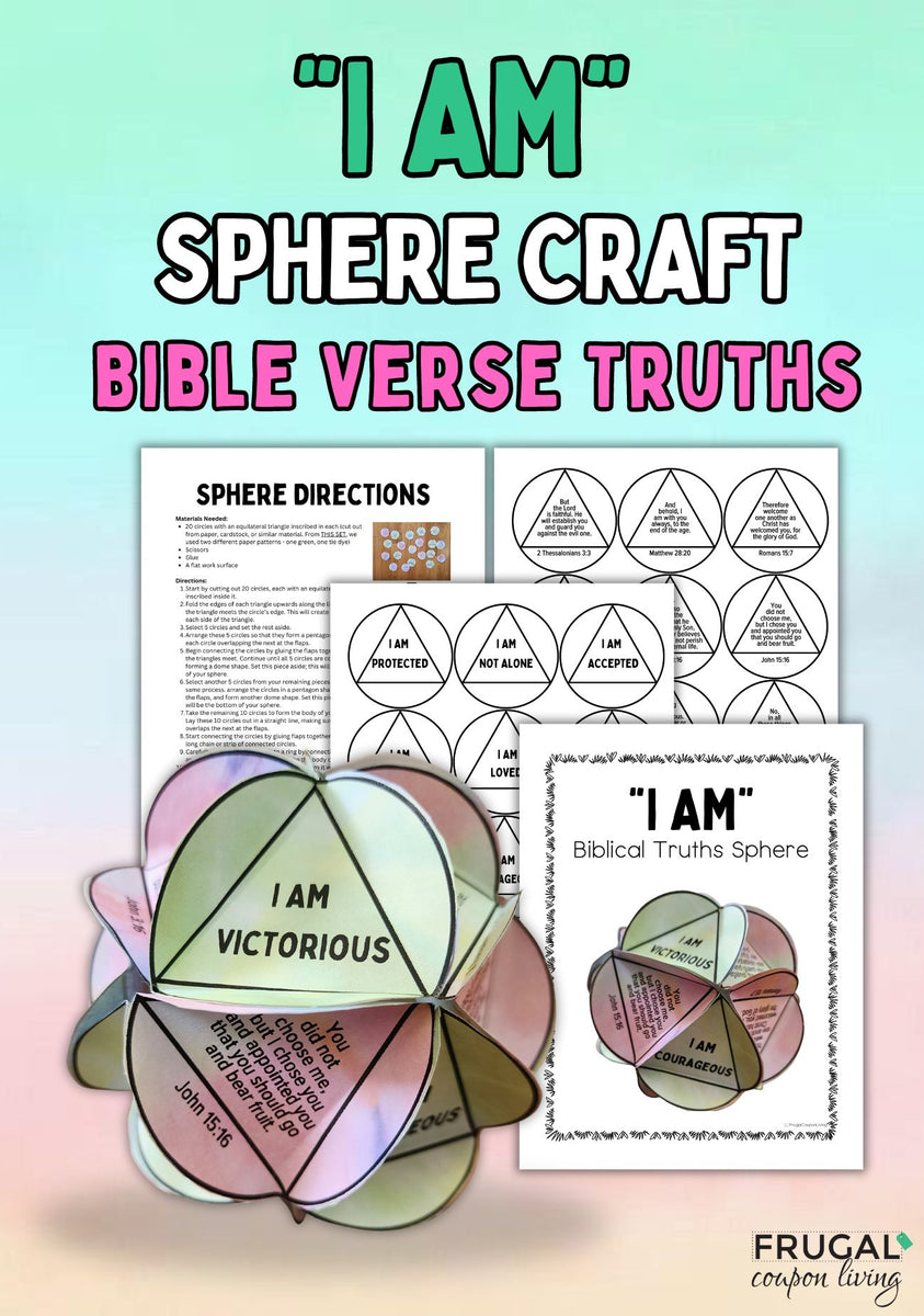 I Am in Christ 3-D Sphere Bible Craft for Teens - Print Today! – Frugal ...