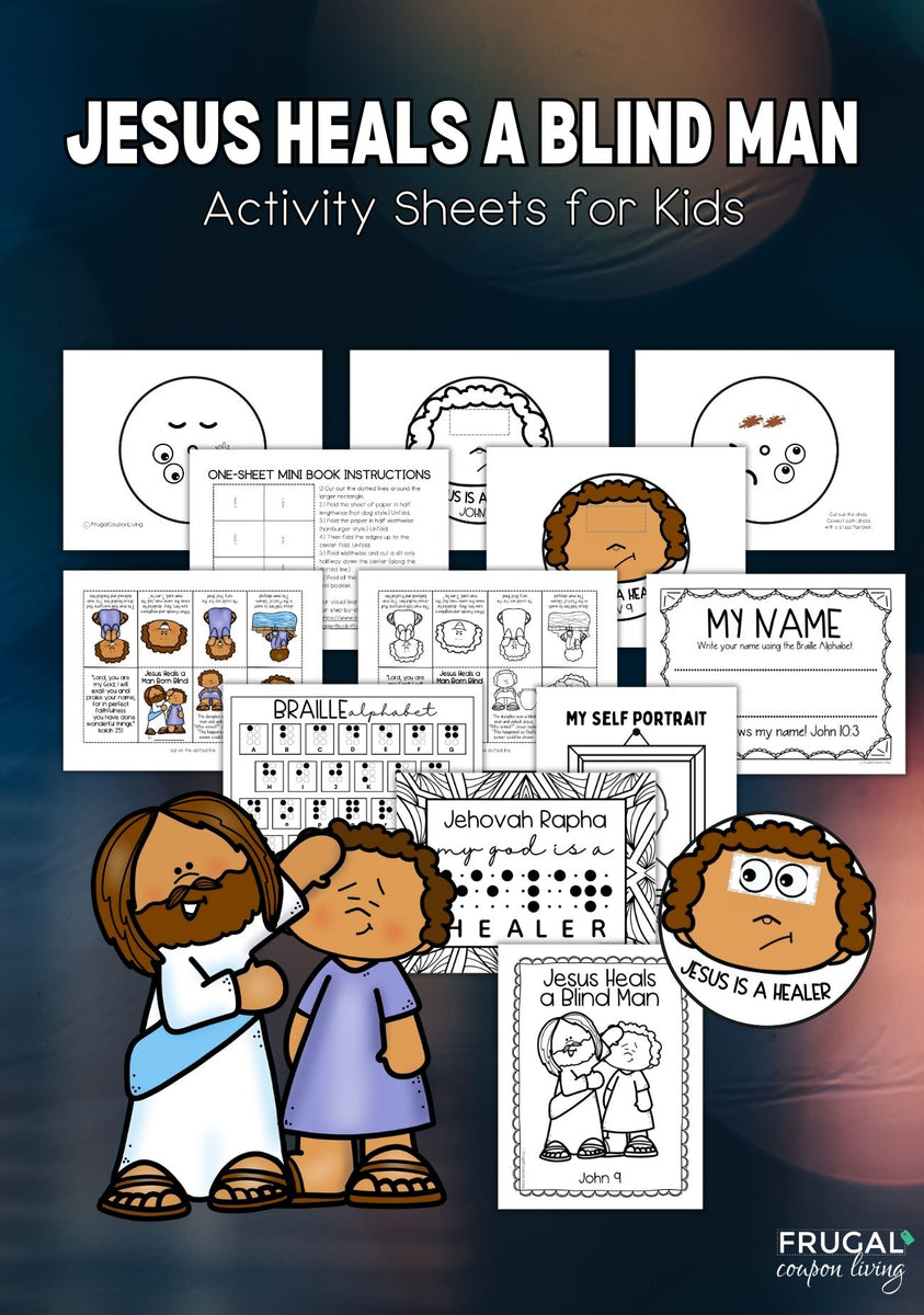 Jesus Heals a Blind Man Sunday School Lesson Craft Set – Frugal Coupon ...