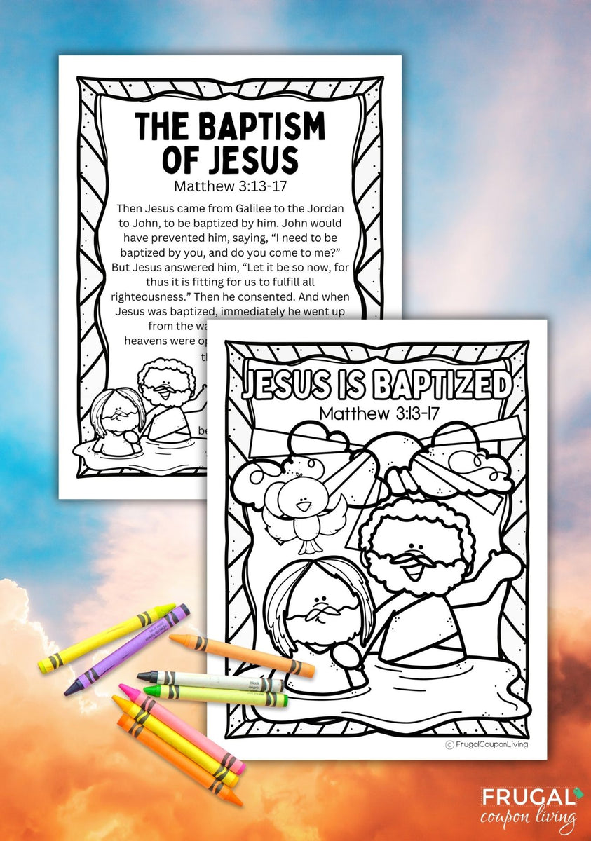 Baptism of Jesus Coloring Wheel Craft for Kids – Frugal Coupon Living