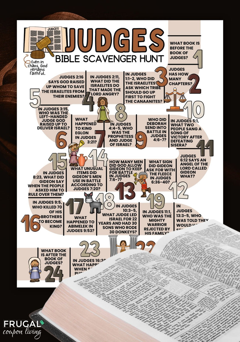 Judges Bible Study Scavenger Hunt Printable - Old Testament Bible ...
