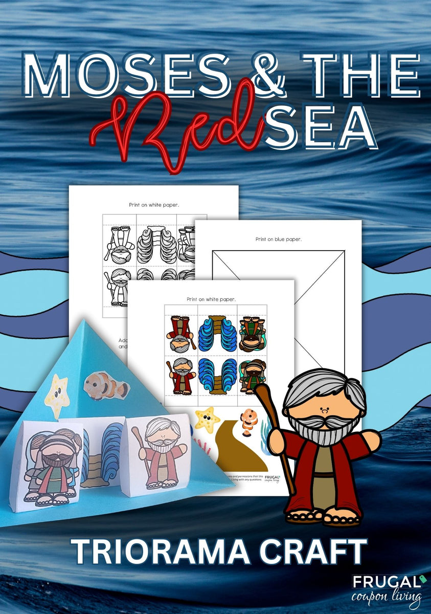 Moses and the Red Sea Craft - 3-D Diorama Template and Moses Clipart ...