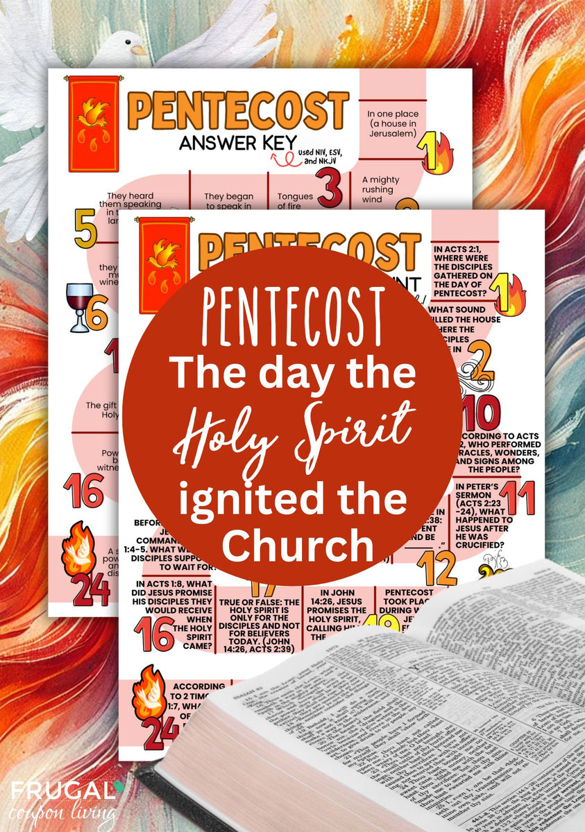 Pentecost Bible Scavenger Hunt Printable - Holy Spirit Bible Trivia ...
