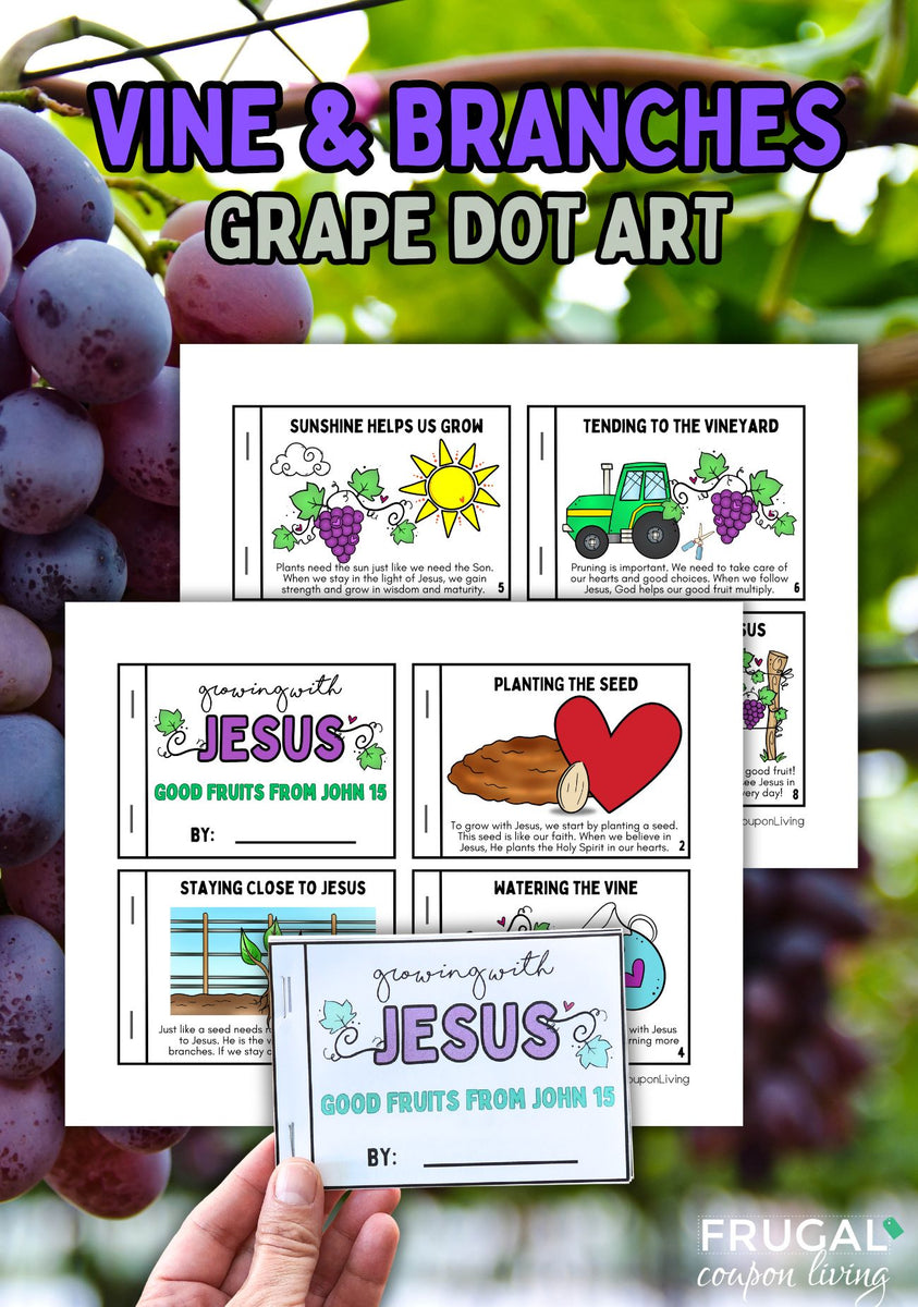 John 15 Parable of The Vine and Branches Craft Set for Kids – Frugal ...