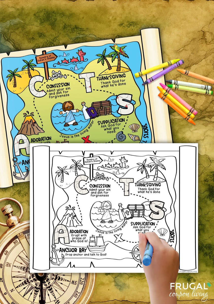 Acts Prayer Methold Compass & Map Craft: How to Pray Activity for Kids ...