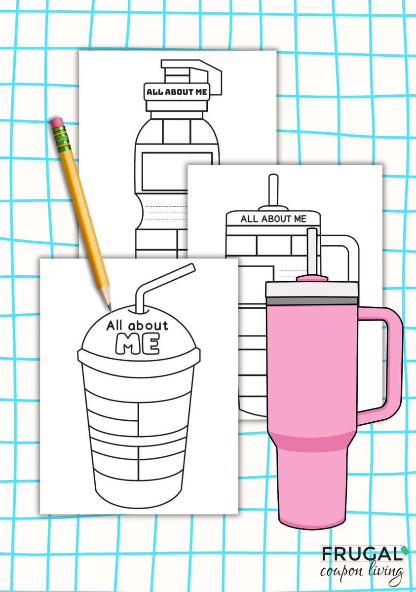 "All About Me" Water Bottle Worksheets – Back-to-School Printable ...