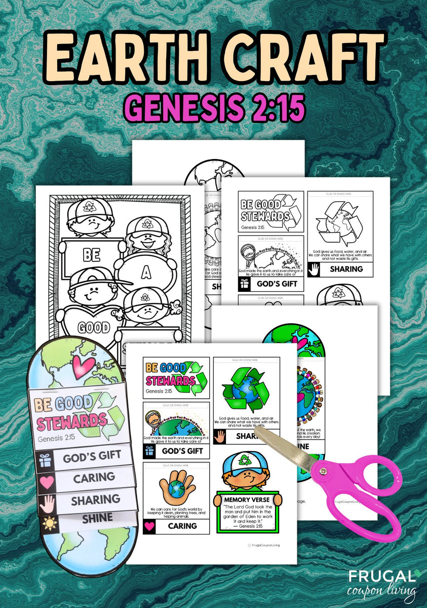Be a Good Steward Christian Earth Day Flipbook Craft - Genesis 2:15 ...