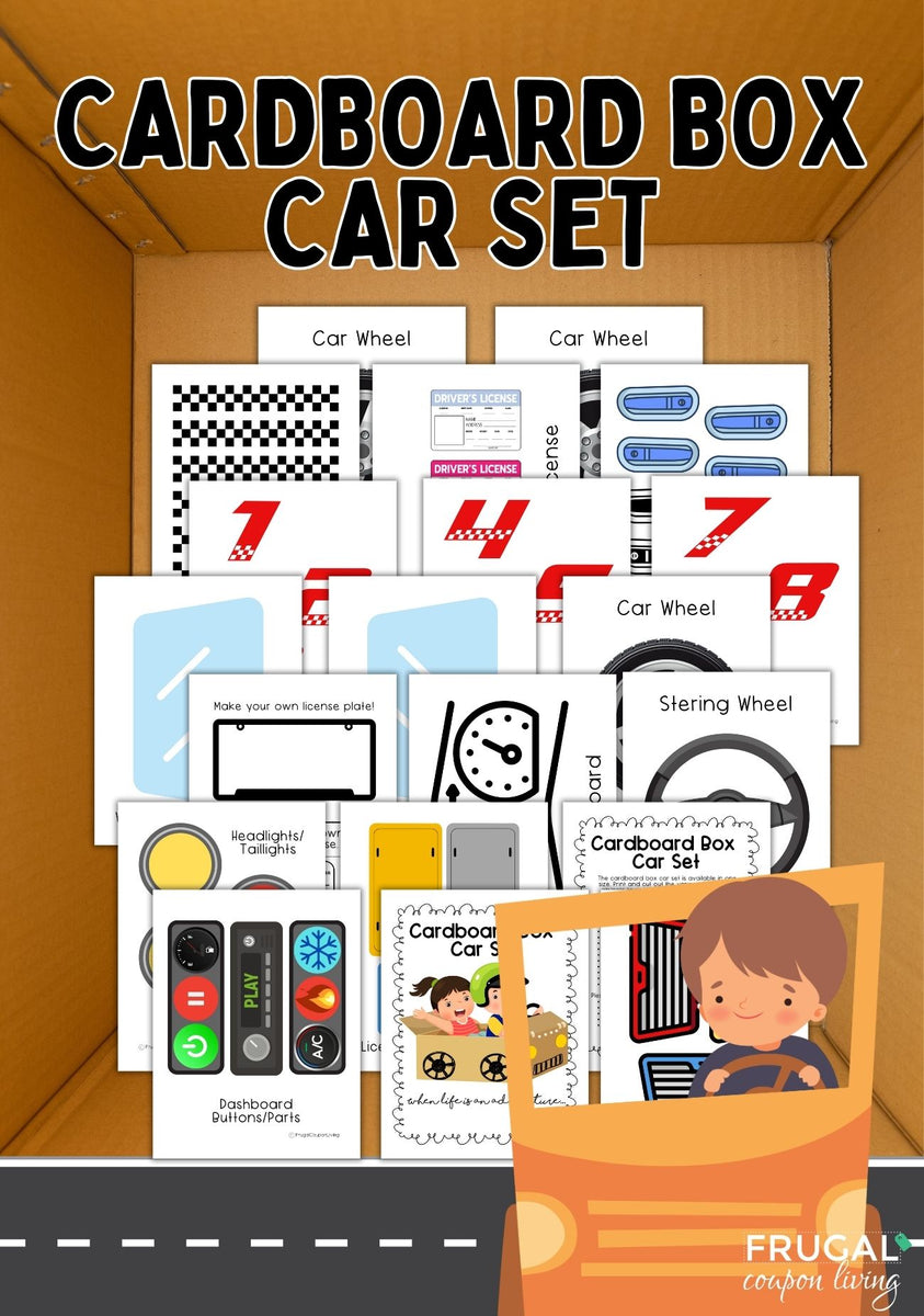 Cardboard Box Car Printables - Pretend Play for Kids! – Frugal Coupon ...