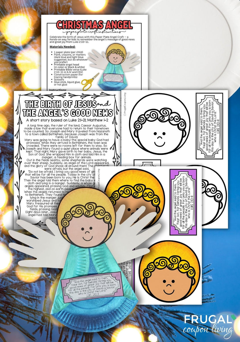 Christmas Angel Craft for Kids- The Nativity Story from Luke 2 – Frugal ...