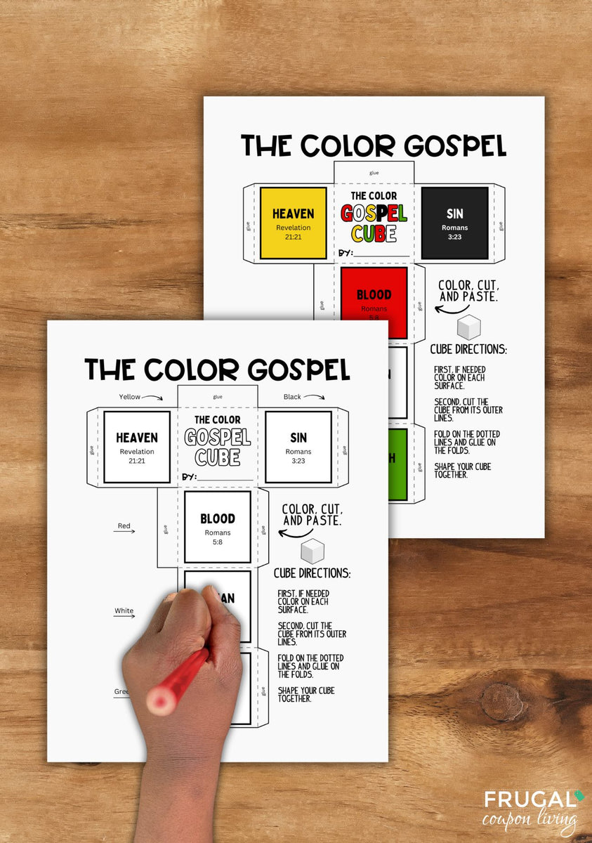 Color Gospel of Salvation 3-D Craft for Kids – Frugal Coupon Living