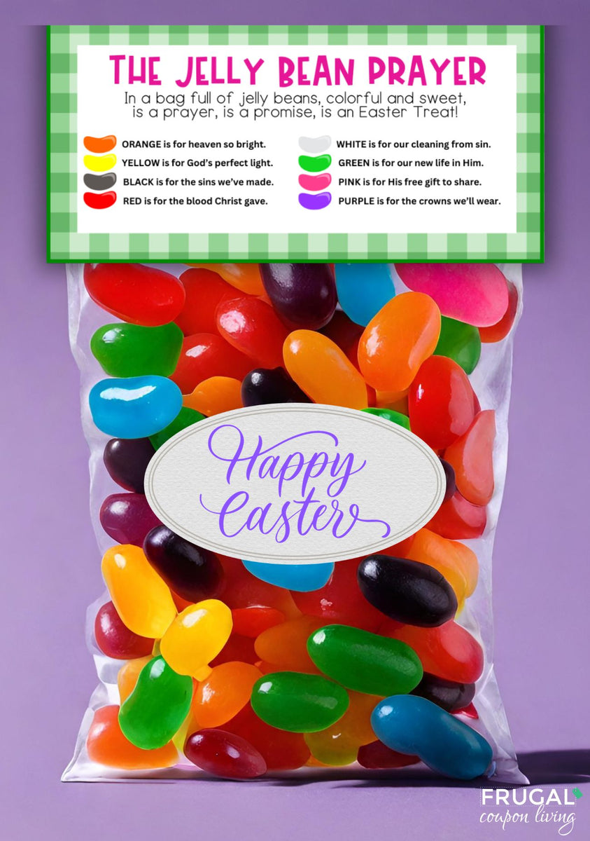 Christian Easter Gift Bag Topper - The Jelly Bean Prayer Printable ...