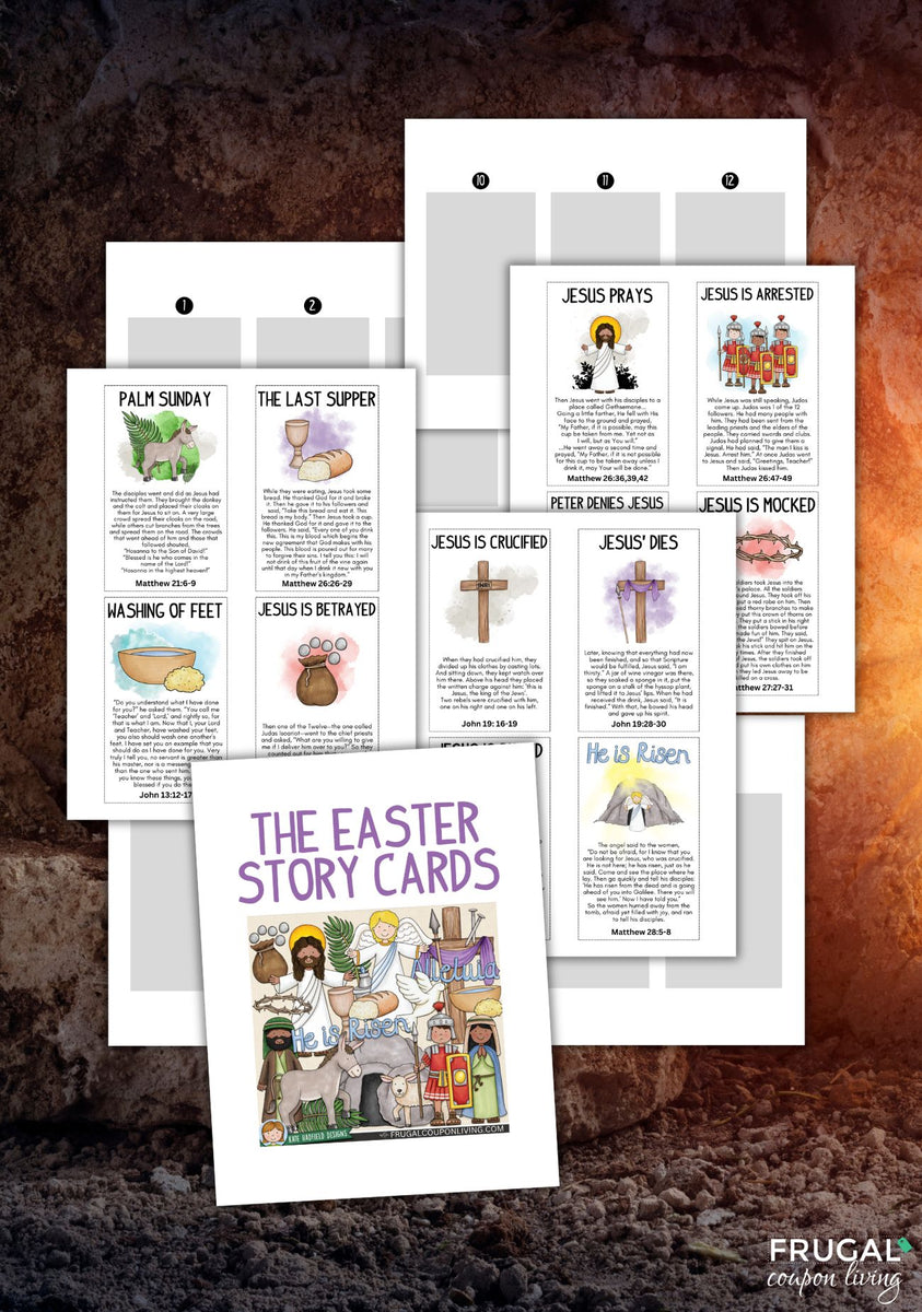 12 Easter Story Card Printable Set - Activity for Kids or Easter Decor ...