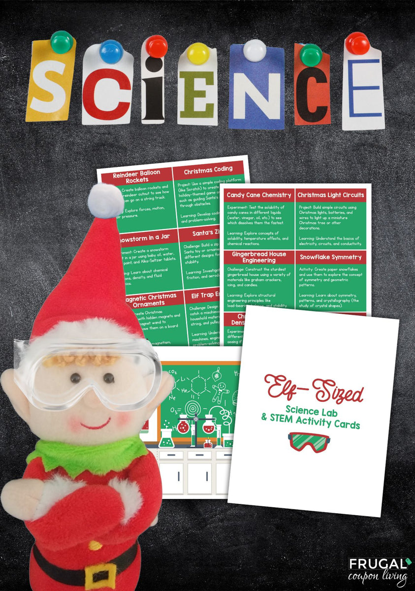 Elf Science Set with Printable Christmas-Themed STEM Challenges ...
