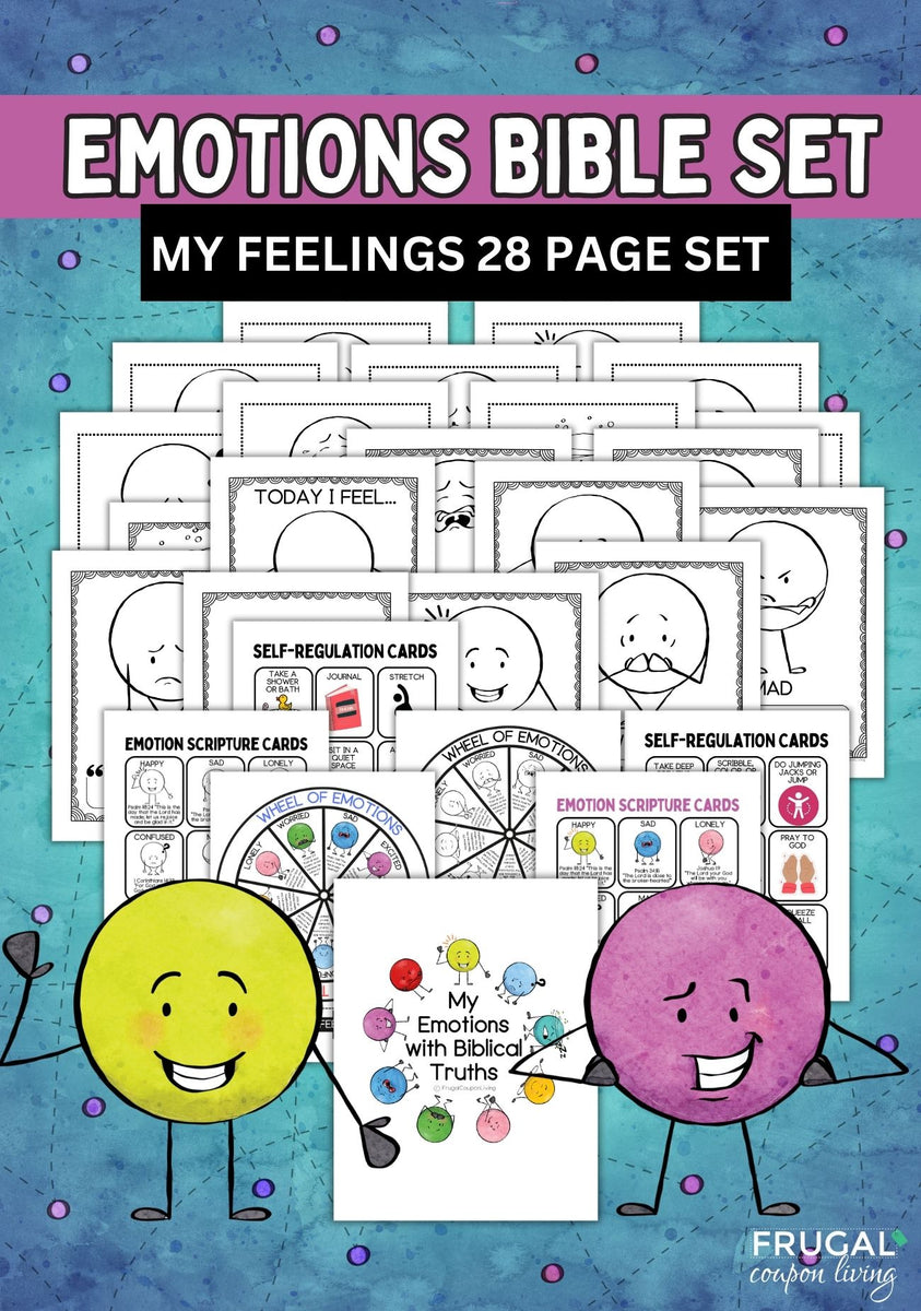 Biblical Emotions Printable Set - Kids' Feelings Mindfulness in Christ ...
