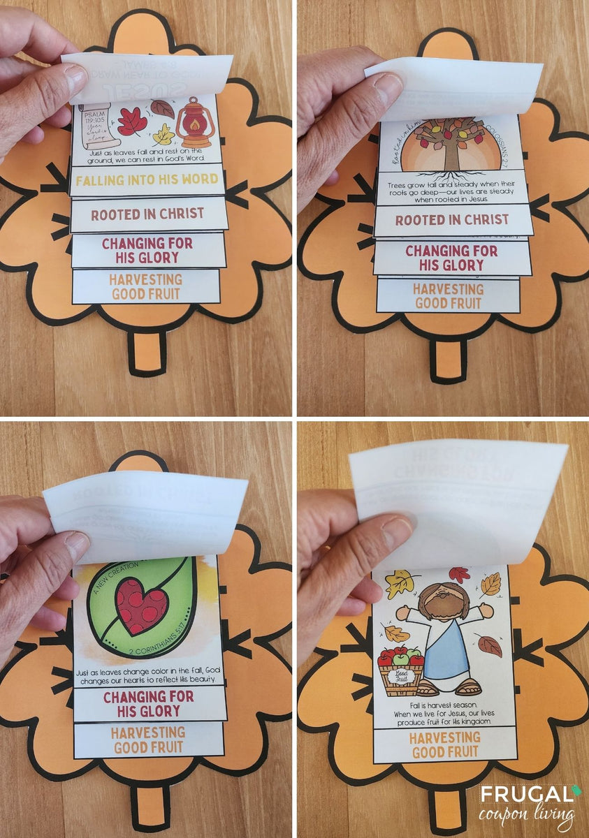 Fall for Jesus Leaf Flipbook Bible Craft for Kids - Autumn Bible ...