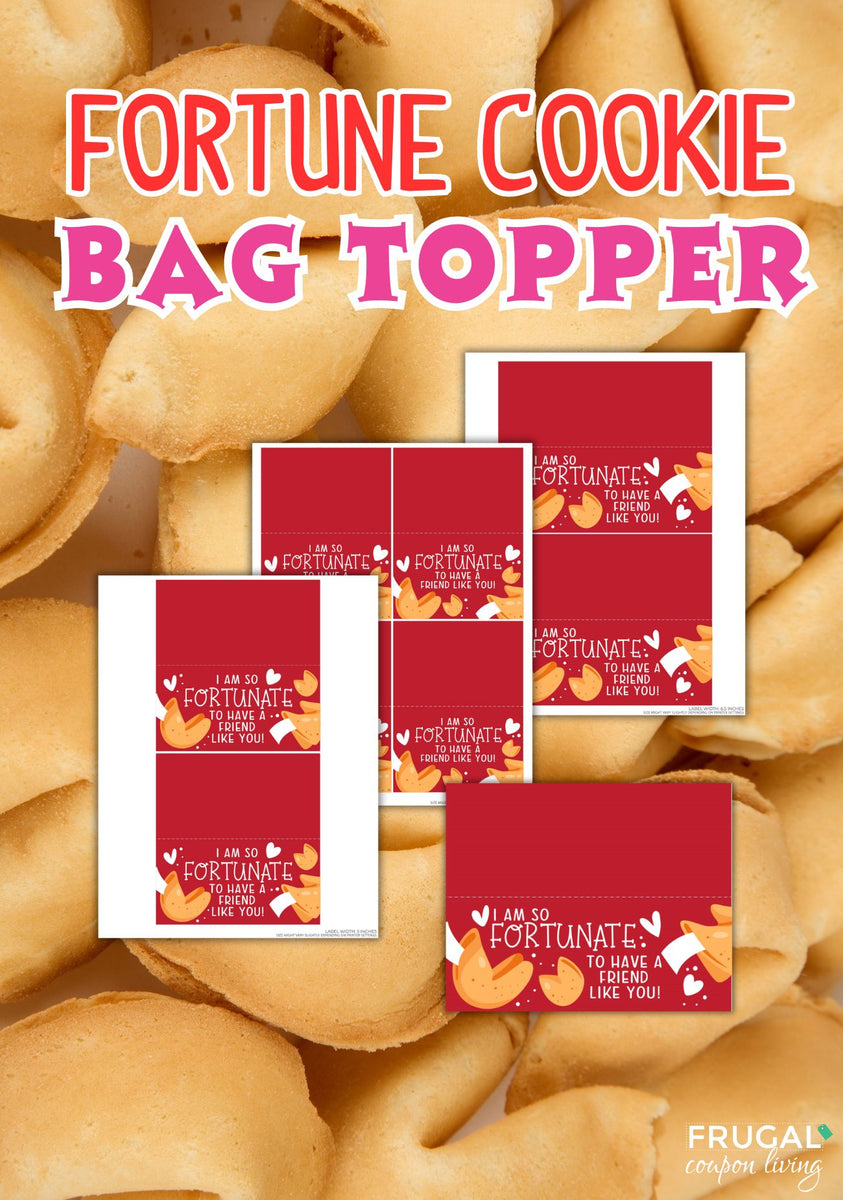 Fortune Cookie Valentine Gift Bag Topper – Frugal Coupon Living
