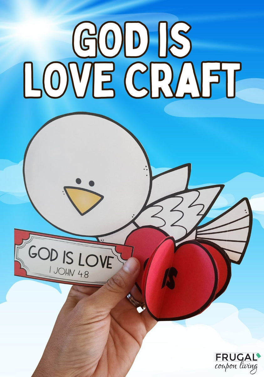 God is Love Dove Heart Bible Craft for Kids - 1 John 4:8 Activity ...