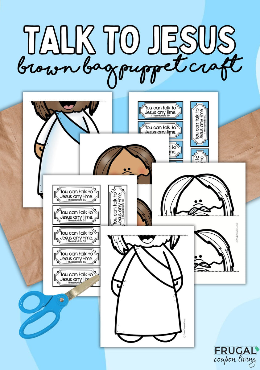 How to Talk to Jesus - Jesus Paper Bag Puppet Craft for Kids – Frugal ...