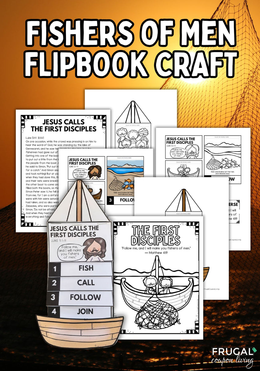 "Come Follow Me" Fishers of Men Boat Craft - Jesus Calls His Disciples ...