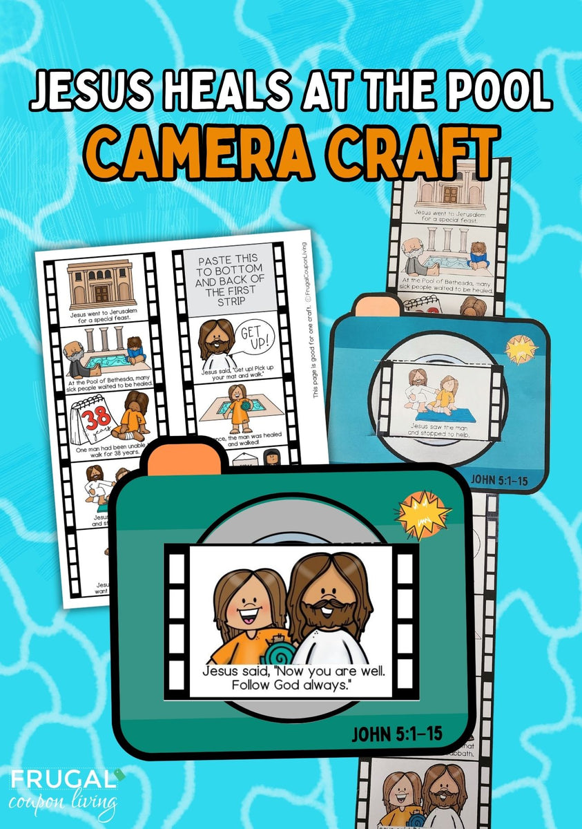 Jesus Heals at the Pool of Bethesda Camera Craft & Bible Story Activity ...