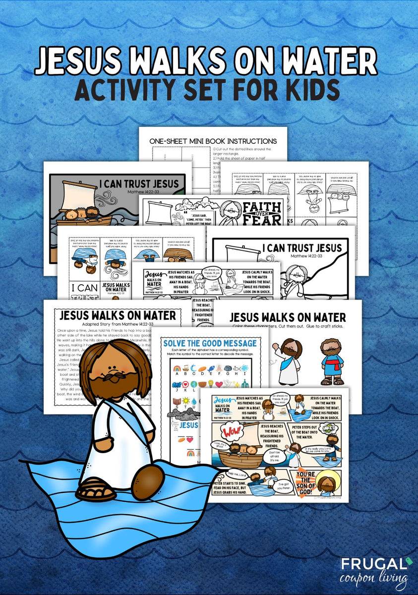 Jesus Walks on Water Printable Activity Set for Kids – Frugal Coupon Living