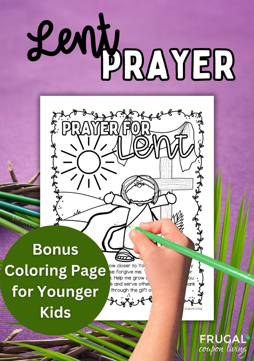 Lent Prayer Coloring Wheel for Kids: Christian Craft for 40 Days of ...