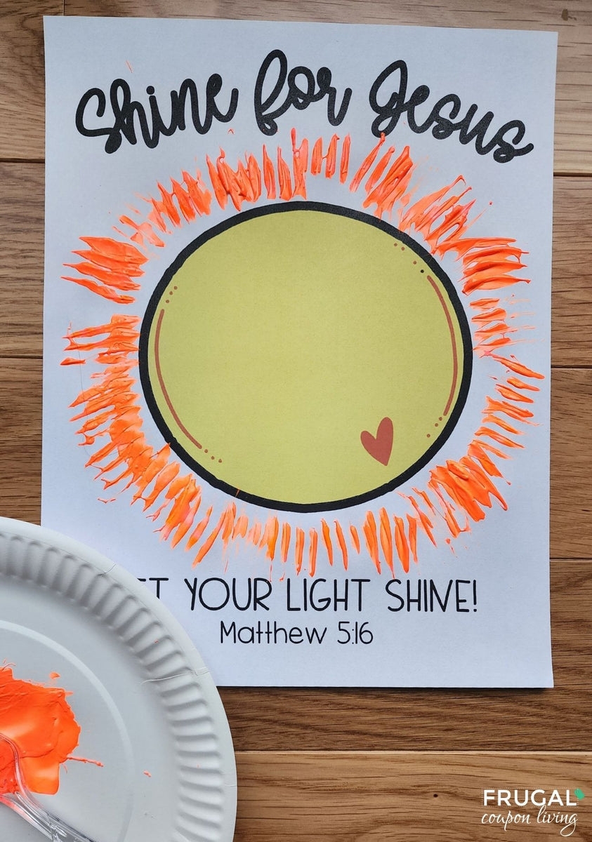 Shine for Jesus Sun Craft – A Summer Bible Art Activity for Kids ...