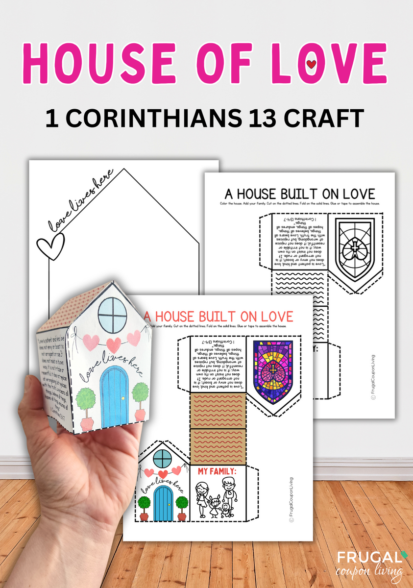 Paper House Craft - "Love is" 1 Corinthians 13 Activity for Kids ...