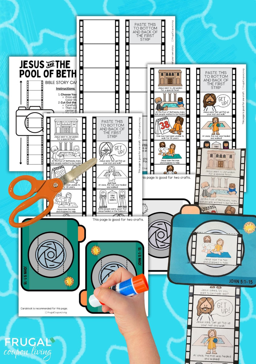 Jesus Heals at the Pool of Bethesda Camera Craft & Bible Story Activity ...