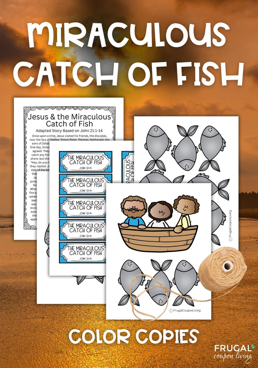 Cute Miraculous Catch of Fish Bible Story Craft for Kids – Frugal ...