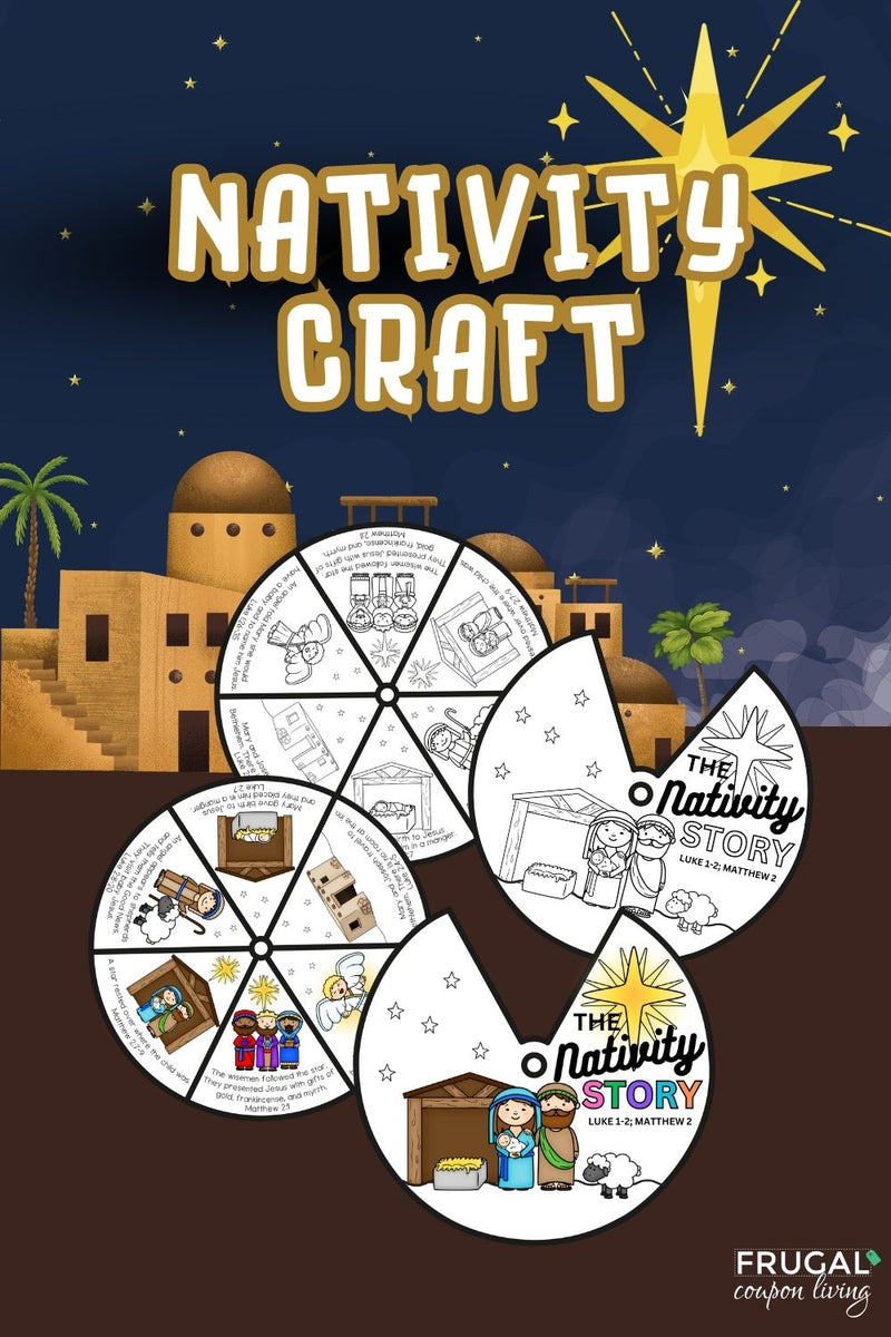Christmas Story Craft - Printable Nativity Story Coloring Wheel ...