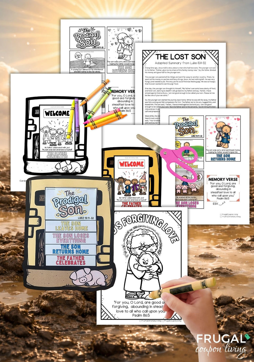The Forgiveness Story of the Prodigal Son Flipbook Bible Craft for Kids ...