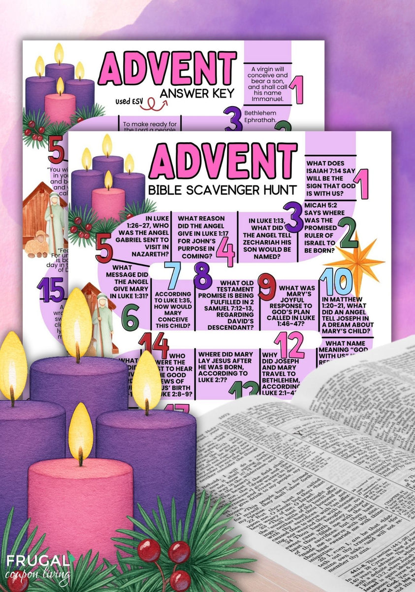 Advent Calendar Bible Scavenger Hunt Trivia Game - Christmas Trivia ...