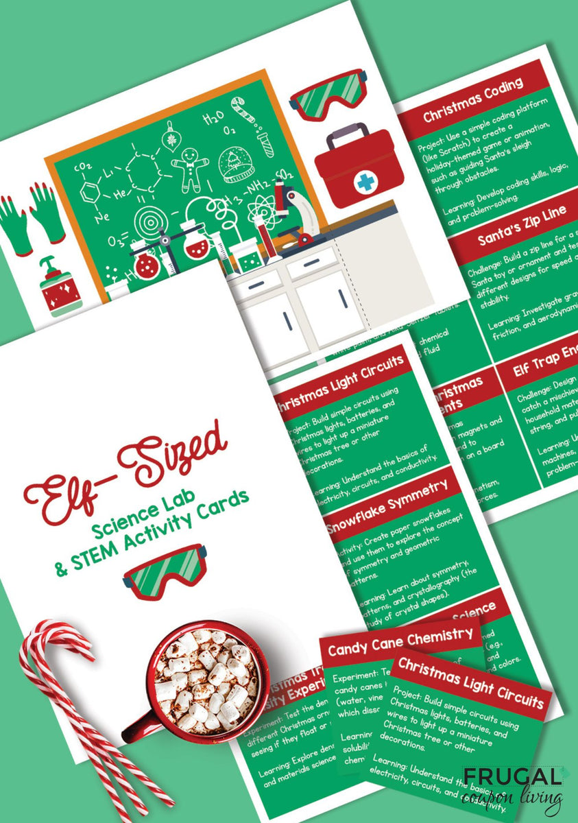 Elf Science Set with Printable Christmas-Themed STEM Challenges ...