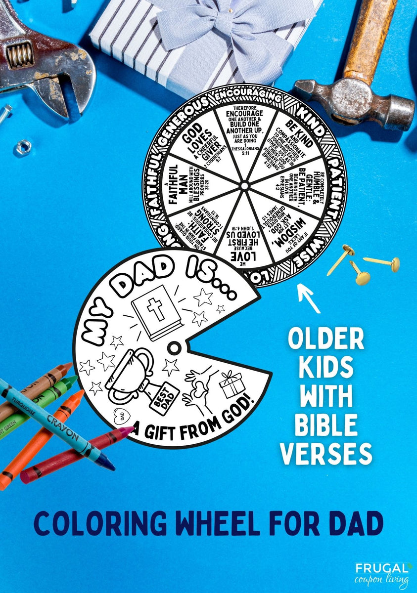 Christian Father's Day Spinner Wheel Godly Attributes of Dad Printable ...