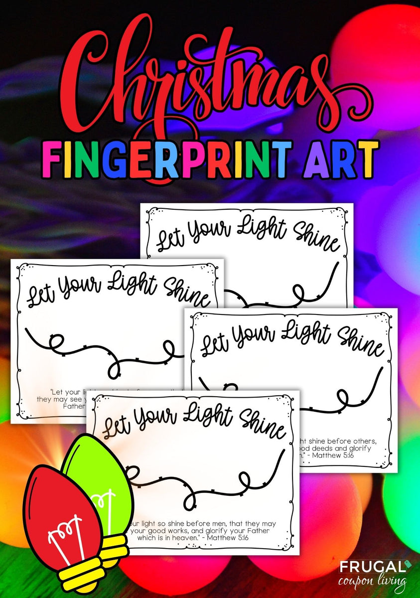 Let Your Light Shine Fingerprint Art - Christian Christmas Craft ...