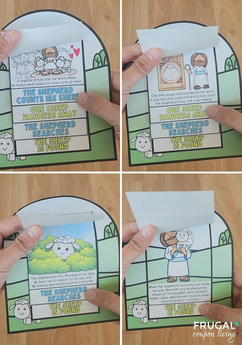 The Lost Sheep Story Craft for Kids - Luke 15 Parable of Jesus Flipbook ...