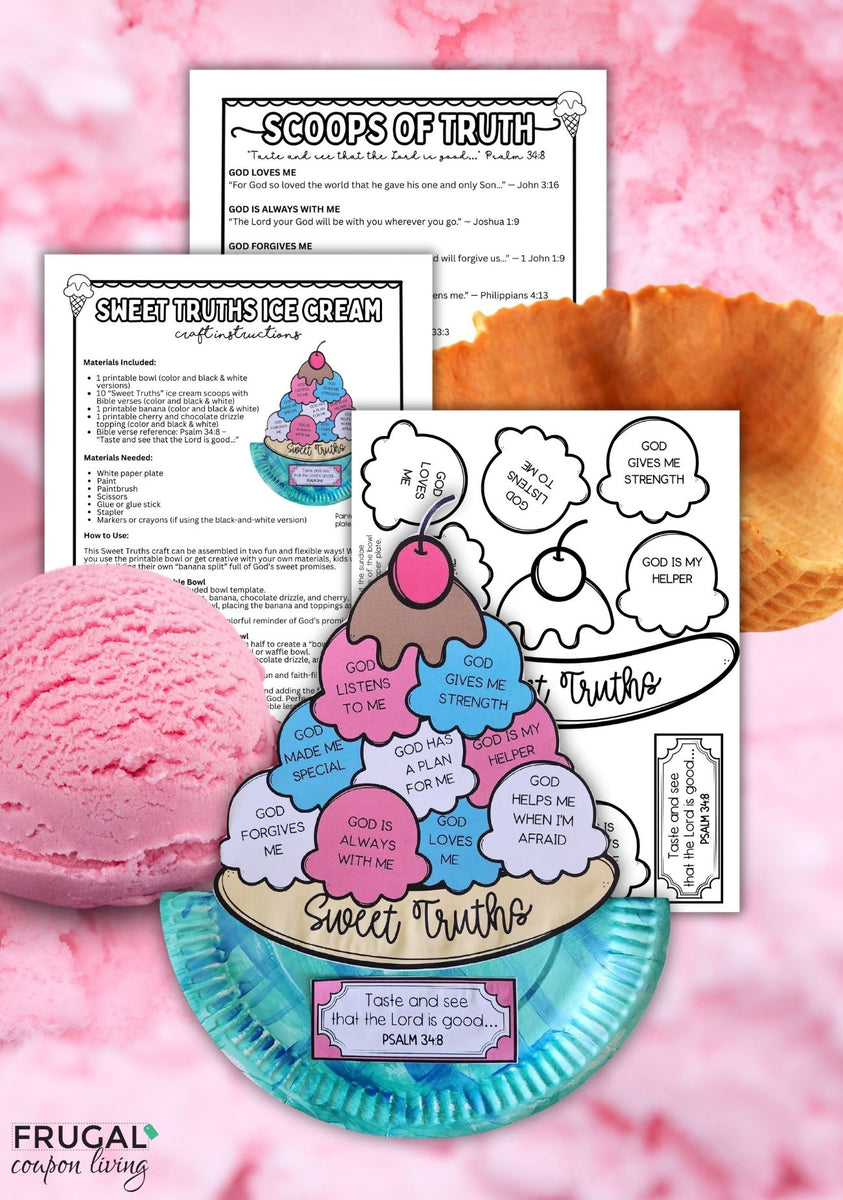 Taste & See the Goodness of the Lord Ice Cream Craft – Frugal Coupon Living
