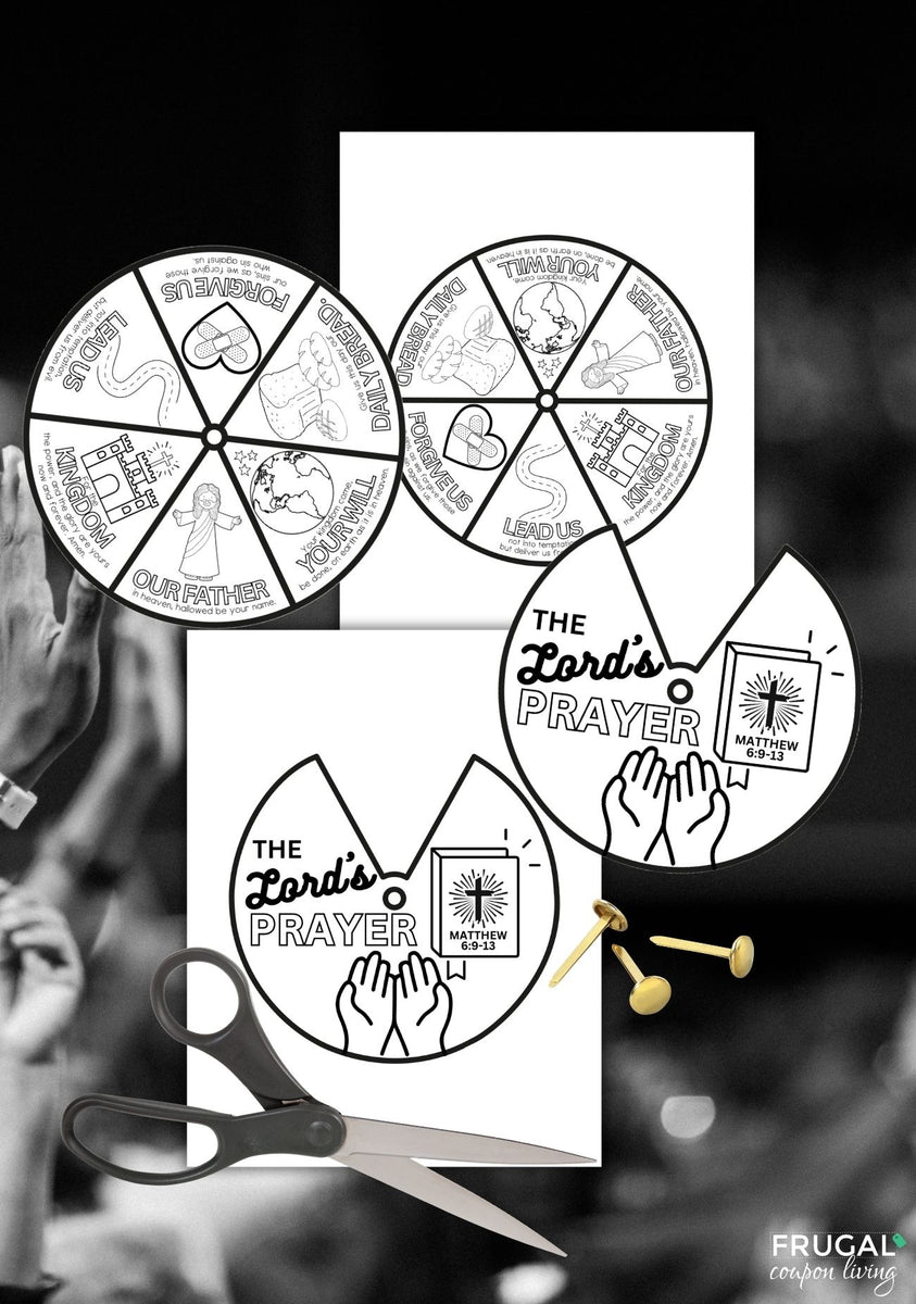 The Lord's Prayer Craft Printable Coloring Wheel – Frugal Coupon Living