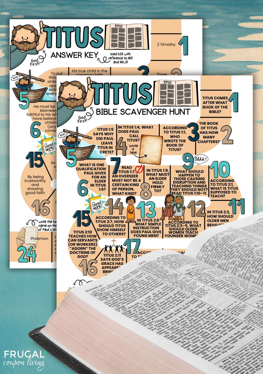 Titus Bible Scavenger Hunt: Paul's Letters New Testament Bible Trivia ...