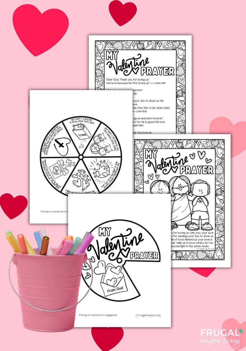 Valentine's Day Prayer for Kids - Coloring Wheel and Coloring Page ...