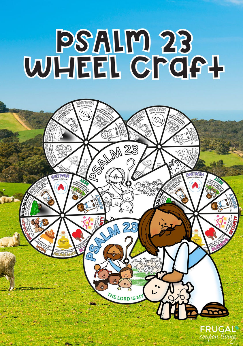 Adorable Psalm 23 Coloring Wheel for Kids – Frugal Coupon Living