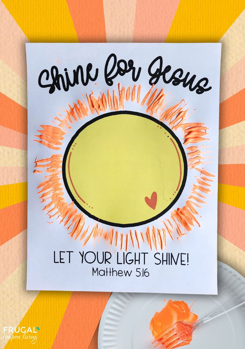 Shine for Jesus Sun Craft – A Summer Bible Art Activity for Kids ...